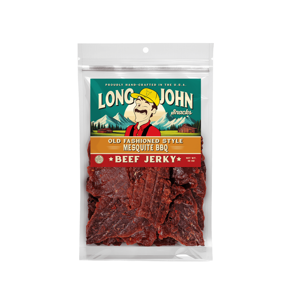Mesquite BBQ Old Fashioned Style Beef Jerky - 10 oz. – Long John Snacks