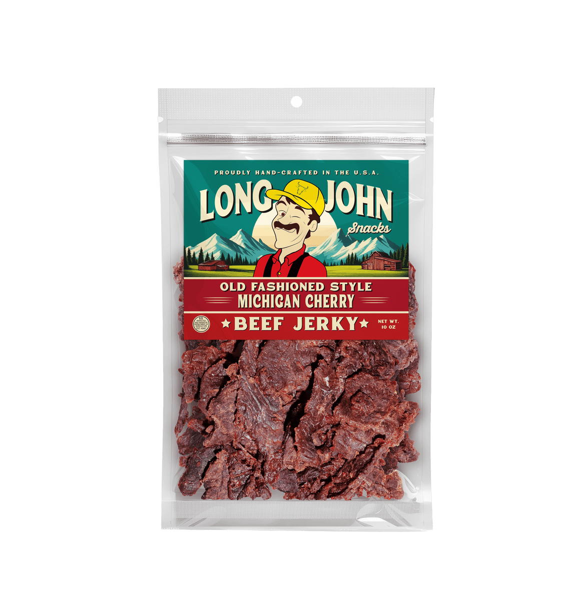 Michigan Cherry Old Fashioned Style Beef Jerky - 10 oz. – Long John Snacks