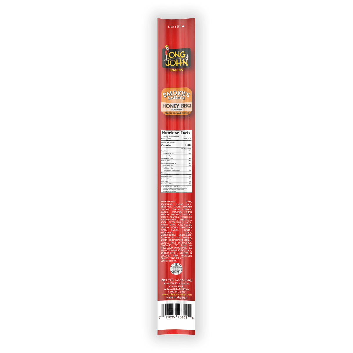 Honey BBQ Smokies - 24 count 1.0 oz Sticks – Long John Snacks