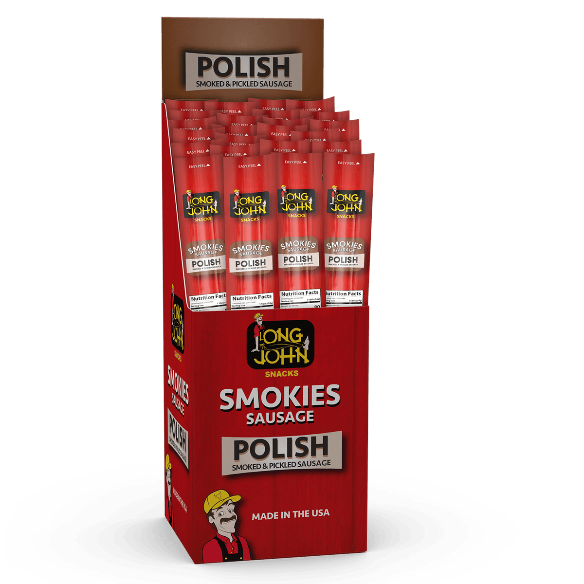 Pickled Polish Smokies - 24 count 1.0 oz Sticks – Long John Snacks